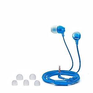 Sony MDREX15AP In-Ear Earbud Headphones with Mic, Blue