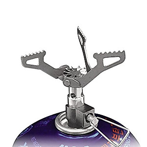 25g Super Lightweight Mini Pocket One-Piece Titanium Alloy Outdoor Cooking Burner Folding Camping Gas Stove Mini Camping Stove Ultralight for BBQ Picnic Cookout