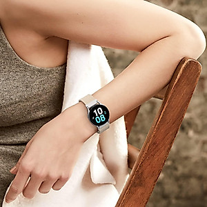 20mm Braided Nylon Adjustable Band for Samsung Galaxy Watch 5/4/6/active 2 40mm 44mm/Galaxy Watch 5 Pro 45mm/Watch 4 Classic 42mm 46mm/Galaxy Watch 6 Classic 43mm 47mm,6Pack Wristband Sport Strap for