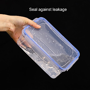 ulafbwur Food Storage Containers with Lids, Salad Dressing and Condiment Containers, Storage Box for High Low Temperature Resistance, Kitchen Refrigerator Microwave Safe Plastic Storage Seal Boxes S