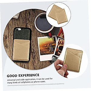 UKCOCO 10 Pcs Mobile Phone Sticker Card Case Stick on Phone Wallet Phone Pocket Phone Id Wallet Holder Back Phone Wallet Pocket Leather Phone Wallet Small Card Wallets Sim Card Dual Card