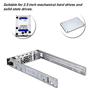 ASHATA 2.5 inch SAS SATA SSD Hard Drive Carrier Tray Caddy Compatible for Dell R610 R710 R910 R620 R720 R730 R630 T310 KG7NR and Other Hot Swap Bracket Tray with Screws