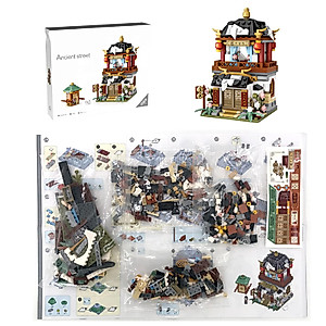 Seyaom Chinese Street View Shop Bricks, Mini DIY Building Blocks Model MOC Construction Toy NOT Compatible with Lego (Hostel)