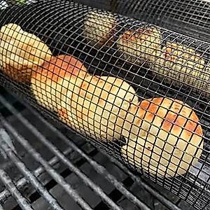 2023 new Stainless Steel Barbecue Cooking Grill Grate - Outdoor Round BBQ Campfire Grill Grid - Camping Picnic Cookware (2PCS 30com)