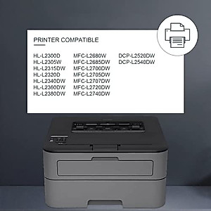 DRAWN Compatible TN630 TN-630 High Yield Toner Replacement for Brother HL-L2300D HL-L2320D HL-L2340DW MFC-L2720DW DCP-L2540DW Printer, TN630 Black 1-Pack