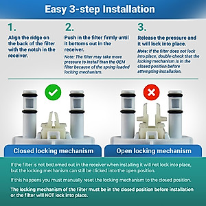 Aqua Fresh Replacement for WF3CB, PureSource 3, 706465, 242086201, 242086203, 242294501, 242069601, AP4567491, PS3412266, WF425 Refrigerator Water Filter (3-Pack)