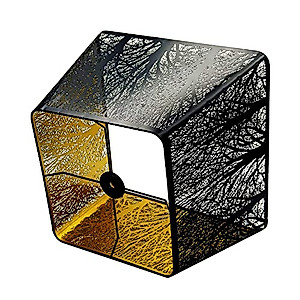 Royxen 2 Pack Modern Lamp Shades Metal Lampshade for Table Lamp and Floor Light (Square Trees)