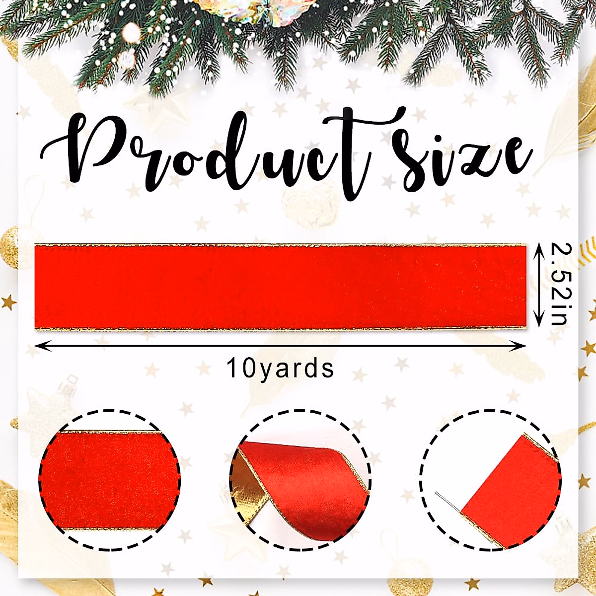 Burgundy Red Velvet Ribbons for Crafting, Valentines Wired Edge Ribbons Birthday Anniversary Ribbon Bows Wedding Craft Ribbons for Gift Wrapping Decorations Supplies