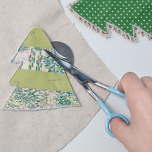 Duckbill Scissors, 6" Duckbill Shears For Art, Crafting, Fabric, Thread, Needlework and Embroidery (Blue)