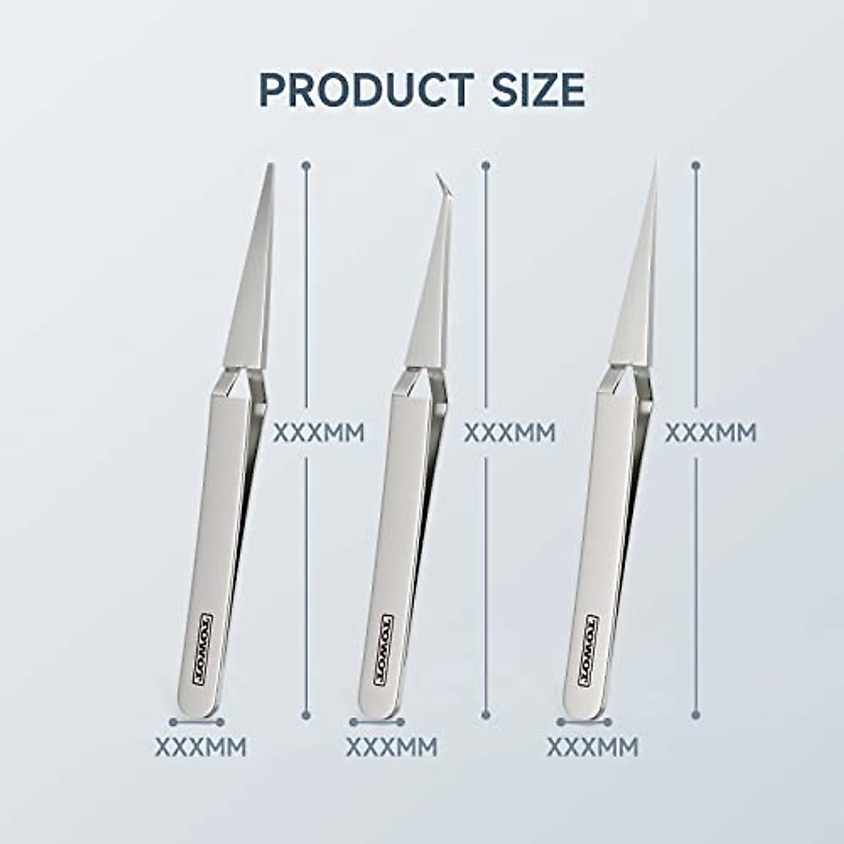 TOWOT Precision Tweezers Reverse Tweezers For Electronic Soldering Precision Reverse Ceramic Tweezers Non-Conductive Heat Resistant (Straight Pointed Tweezers)