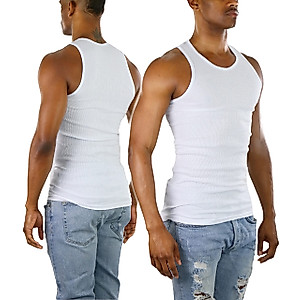 ToBeInStyle Men's Single A-Shirt Tank Top Undershirt- White - S