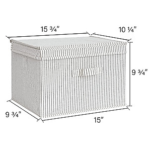 StorageWorks 2-Pack Decorative Storage Boxes with 2-Pack Metal Storage Baskets