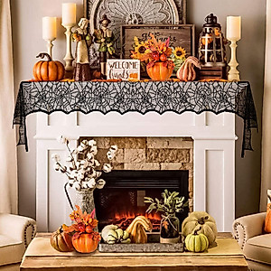 Halloween Table Runner, Black Lace Spider Webs Table Runners for Halloween Table Decor, 18 X 72 Inch Creepy Cover Table Runner Halloween Decorations Halloween Party Dinner Table Centerpiece Decoration