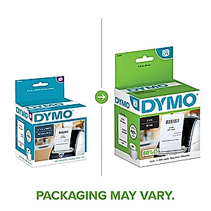 DYMO LW Continuous Labels for LabelWriter Label Printers, White,"2-1/4" x 300-Feet, 1 roll (30270)