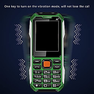 Heayzoki 2G Seniors Cell Phone, Dual SIM Big Button Unlocked Seniors Mobile Phone, 2.4in HD Screen 6800mAh Long Battery Life Seniors Cell Phone(Green)