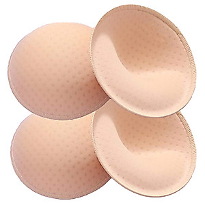 ONDY Bra Insert Pads 2 Pairs, Round Breast Enhancers,Invisible Bra Push Up Pad for Yoga Sports Bra (A/B)