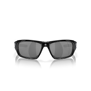 Oakley Men's OO9236 Valve Rectangular Sunglasses, Polished Black/Black Iridium, 60 mm