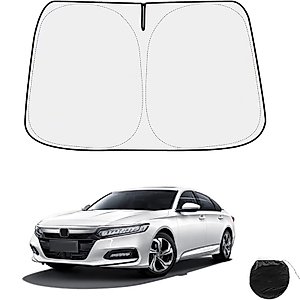 Jupetory Window Sunshade for Honda Accord 2018-2024 Windshield Sun Shade Visor Protector Blocks UV Rays- Foldable Front Sun Shield Protector