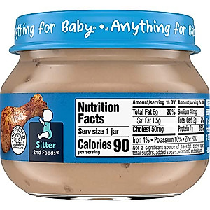 Gerber Mealtime for Baby 2nd Foods Baby Food Jar, Chicken & Gravy, Non-GMO Pureed Baby Food with Essential Nutrients, 2.5-Ounce Glass Jar (Pack of 40)