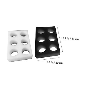 Alipis 6 Pcs Milk Tea Cup Holder to Go Drinks Carrier Cup Holder Trays Six-Holes Cup Holder Packing Trays Glass Car Cup Holder Drink Carrier Tray Universal Pearl Cotton Tea Set re-usable