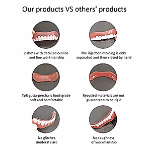 Upper and Lower Veneer, Dentures for Women and Men, Fake Teeth, Natural Shade! Fix Your Smile at Home Within Minutes!