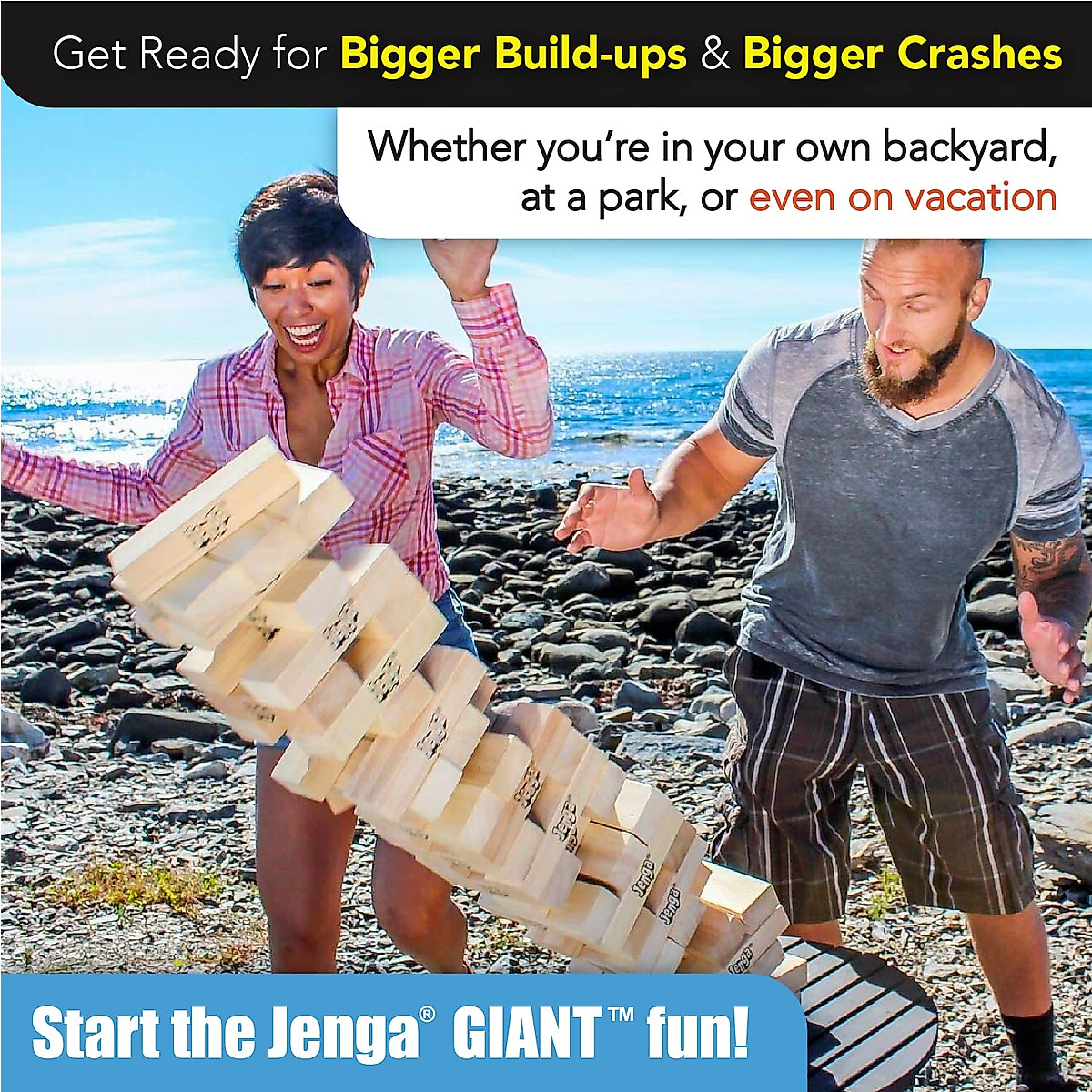 Jenga Giant - Stacks to Over 5 feet - Officially Licensed - JS7