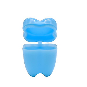 Angzhili Plastic Tooth Saver Necklaces Baby Tooth Boxes for Lost Teeth School Tooth Box for Kids (10pcs, Blue)