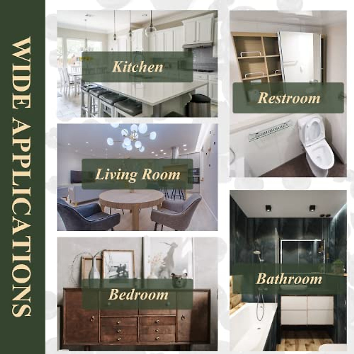 bumnay 8Pcs Wall Adhesive Hooks with 4 Rotatable Arms for Hanging, 180 Degree Rotating Folding Self Adhesive Wall Sticker Hook Racks for Home Kitchen Bathroom RV Wall Mount