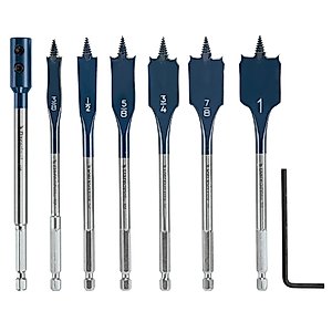 Bosch Daredevil DSB5005 7-Piece Spade Bit Set With Extension