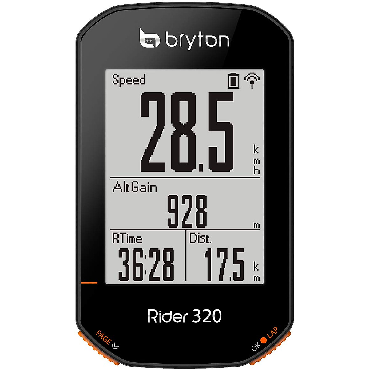 BRYTON Rider 320E GPS Cycle Computer, Black