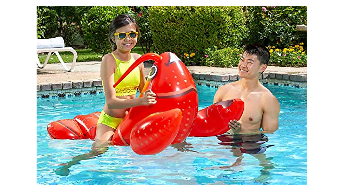 Poolmaster Lobster Pool Float Rider - Fun 4ft Inflatable