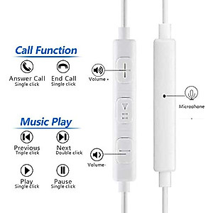 2PACK Wired Earphones with Microphone Compatible with iPhone Samsung Android Laptop Chromebook iPad