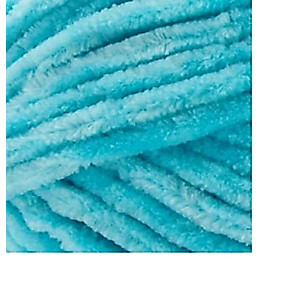 Premier Yarns Retro Velvet Yarn - Big Ball 9.8 Oz - 2 Pack Bundle with Bella's Crafts Stitch Markers (Aqua)