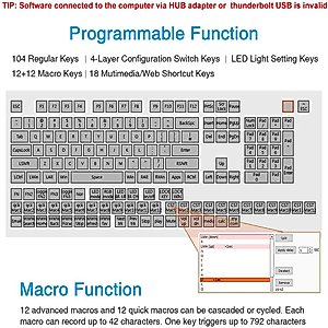 Macro Keypad 9 Keys Mechanical Keyboard Mini One Handed RGB Backlit Portable Programmable Single-Handed Gaming Keypad for OSU Electric Contest Game PC Laptop MAC Win Geeker Outemu
