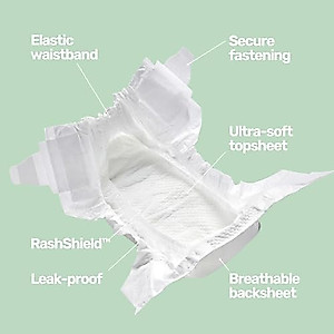 PARASOL Clear+Dry Disposable Diapers | RashShield Protection, Leakproof Design, Hypoallergenic Diaper Set | Size 5 (26+ lbs.) 48 Count