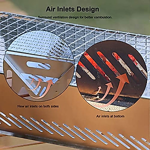 Mini Portable Charcoal Grill,Small BBQ Grill Tabletop Fire Pit for Camping Patio Outdoor Stainless Steel Camping Grill Folding Barbecue Grills Backpacking Grill