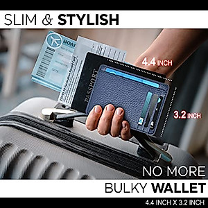 Fashionable Purple Leather Wallet | RFID Blocking | Handy | Compact | Multiple Gift Card Slots | Unisex Wallet