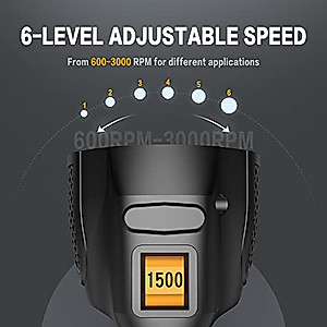 1500W Buffer Polisher, 180mm Rotary Car Polisher Machine Polishing Waxer Kit for Car Detailing with 6-Level Speed，D & Side Handle，4 Foam Pads, 2 Carbon Brushes and 10 Sandpapers