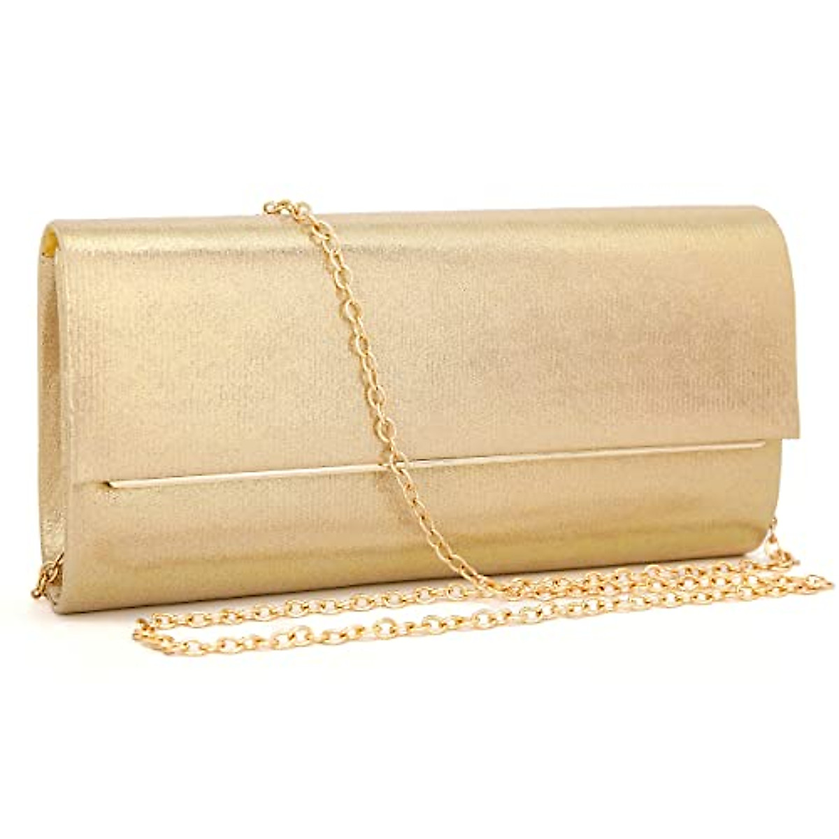 Fateanuki Women’s Evening Clutches Cross Body Bags for Women Glitter Clutch Purses for Wedding Party Bridesmaids Handbag (Gold)