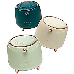 AIWE7D 0.4 Gallon Small Trash Can Kitchen Garbage Can Mini Bathroom Trash Cans with Lid Waste Basket for Office Bedroom Desktop Waste Bin (OD Green)