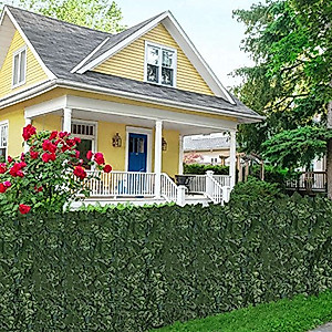 COARBOR 5 Pcs 58'' x 196'' Faux Ivy Privacy Fence Screen Cover with Mesh Artificial Leaf Vine Hedge Outdoor Decor for Garden Backyard