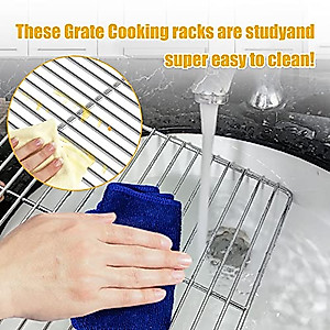 Hisencn Cooking Grate Replacement Parts for Masterbuilt Electric Smoker 30 Inch, 4 Pack 14.6" x 12.2" Chrome Plated Grill Grate for Masterbuilt MB20071117 Smoker grates Replacement