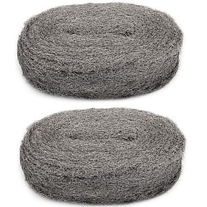 60FT Steel Wool Fill Fabric Roll, Coarse Wire Wool Hardware Cloth DIY Kit, Gap Blocker to Keep Annoying Animals Away from Holes/Wall Cracks/Siding/Pipeline/Vents in Workshop/House/Garage