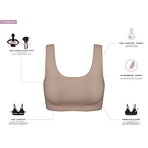 Bali Comfort Revolution Wireless T-Shirt Bra, Full-Coverage Pullover Wirefree Nude, X-Large
