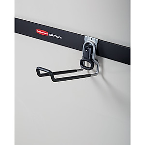 Rubbermaid FastTrack Ladder Hook, Garage Organization Wall Hanger, Ladder Hanger, Wall Mount and Heavy Duty Tool Hanger,Black