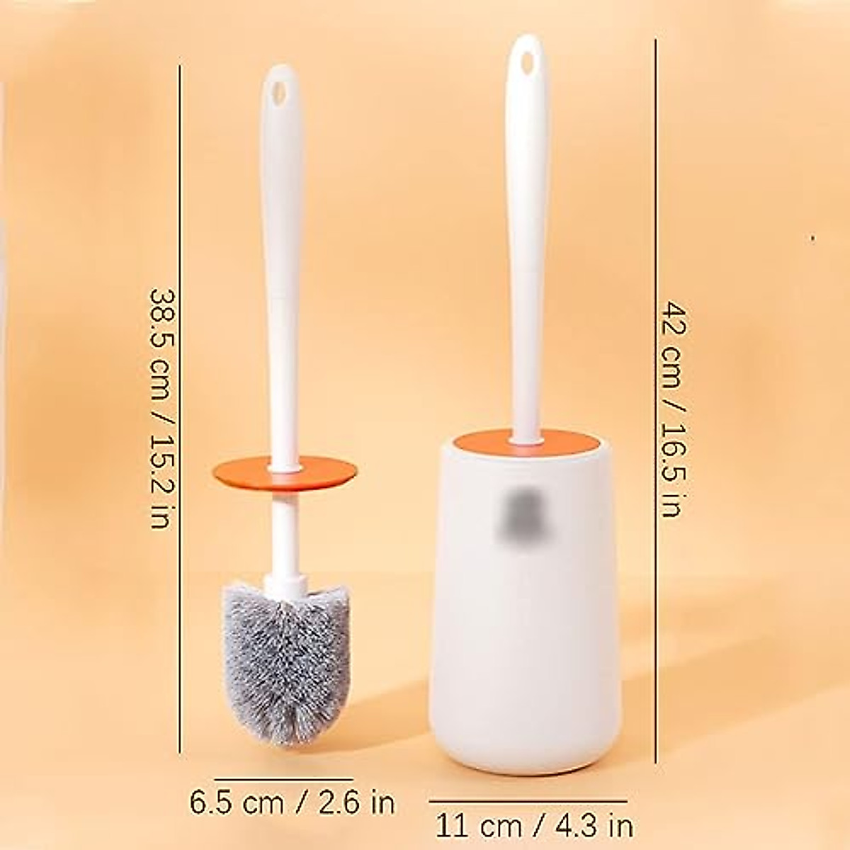 Modern Brush Toilet Brush Plastic Toilet Bowl Brush and Stand Floor Toilet Cleaner Bathroom Accessories and Cleaning Storage