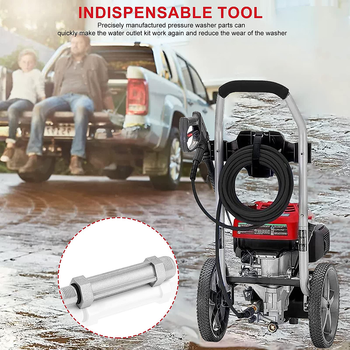 Pressure Washer Parts,Outlet Tube Replacement 201497GS 190589GS 190634GS for Craftsman Power Washer Parts, Compatible With Briggs & Stratton & Troy-Bilt RMW2.2G24 Pressure Washer Pump