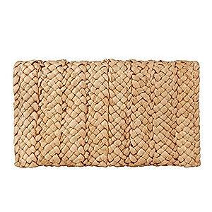 LUI SUI Women's Straw Clutch Purse Summer Purse Bags Woven Straw Shoulder Bags Beach Clutch Purse with Straw Earrings Set