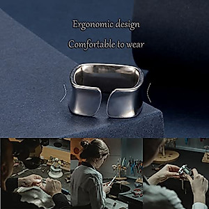 OAYAO Sterling Silver Rings for Women Men, Unisex Wide Band Thumb Ring, Handmade Chunky Silver Rings Aesthetic, Adjustable Jewelry Signet Rings for Men Size 9-10.5