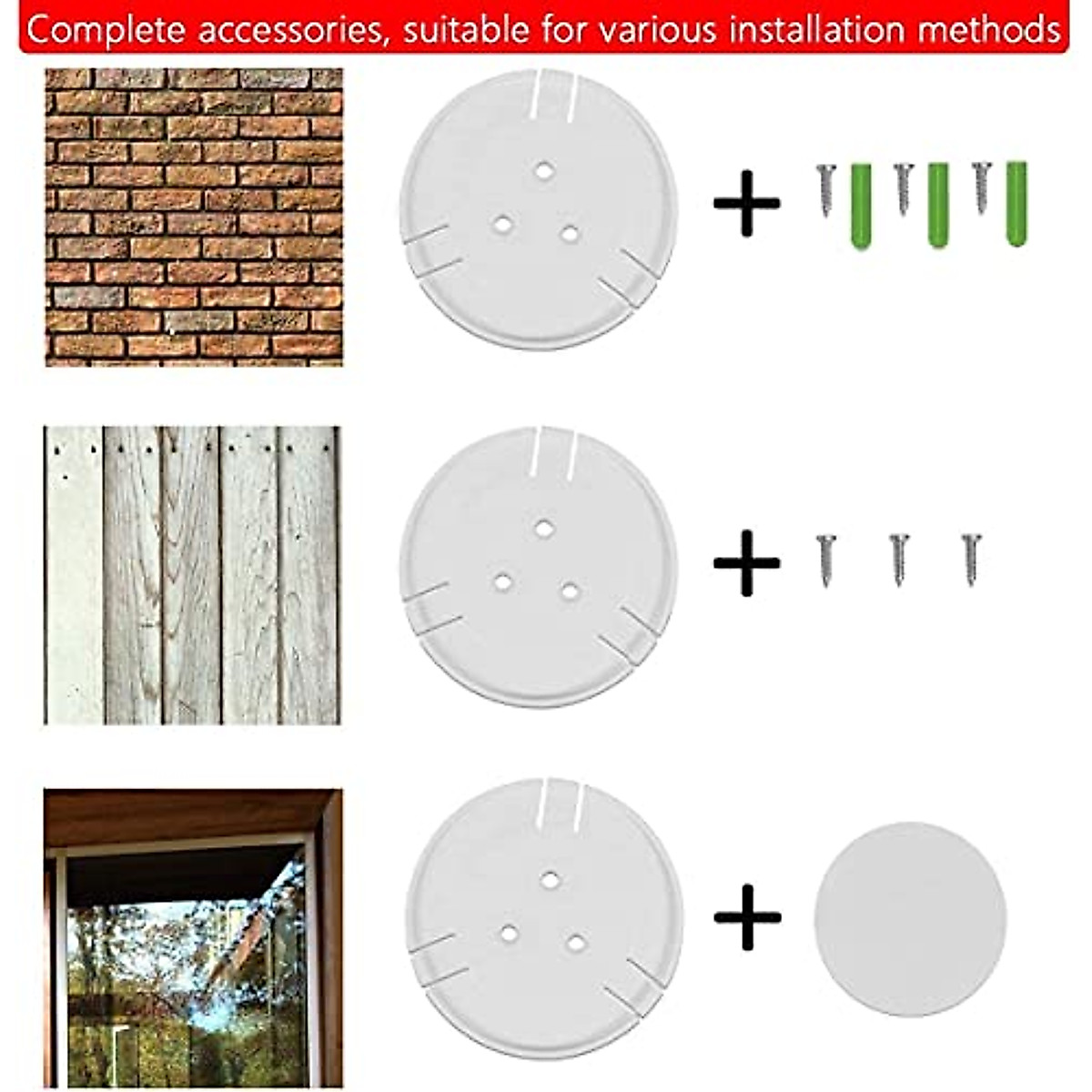 Aboom Upgraded Wall Mount Bracket for Kami Yi Security Home Camera 3 Baby Monitor ，No-Hole Needed, Customized Stand for YI Camera Designed by USA (NOT Included Camera) (Pack of 2)